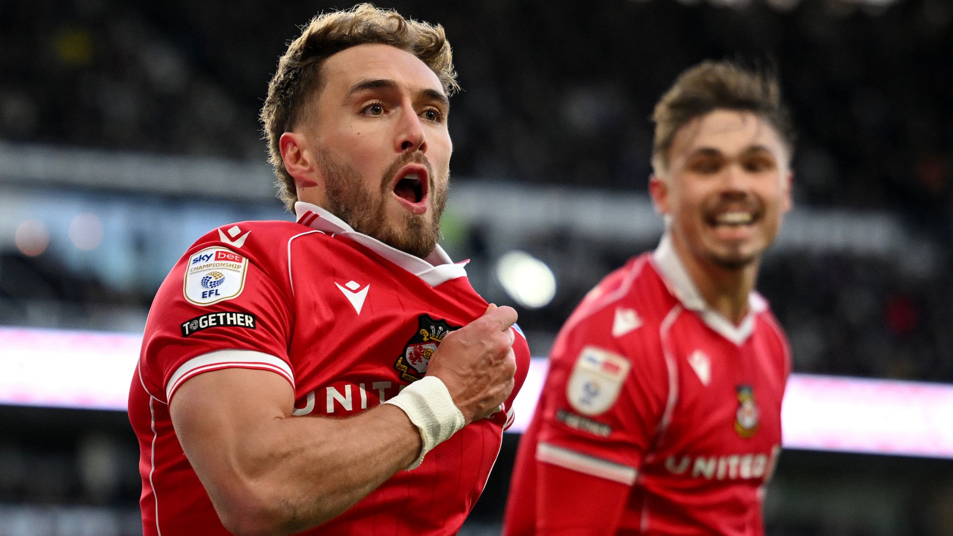 Four in a row! Matty James stunner keeps Wrexham in promotion hunt as winning run continues for ...